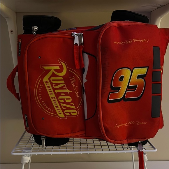 Disney | Other | Disney Cars Red And Yellow Lightning Mcqueen Backpack ...